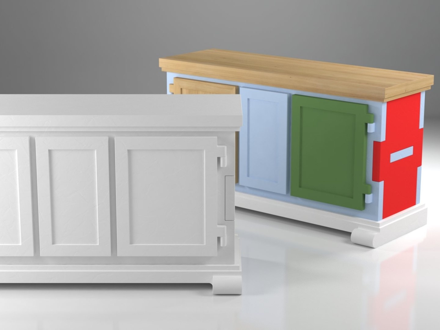 Paper buffet 3D model - TurboSquid 1175807