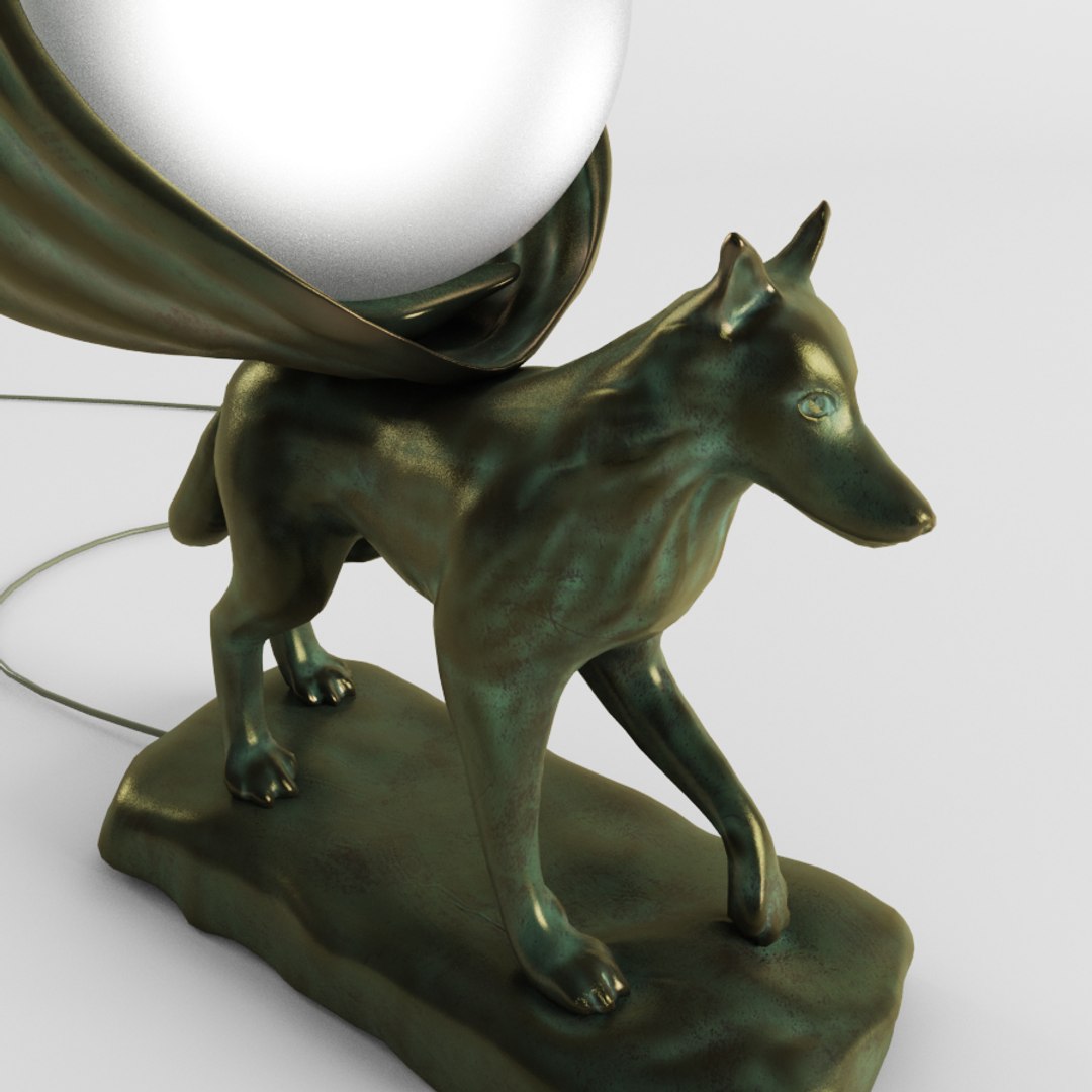 lamp wolf 3d model