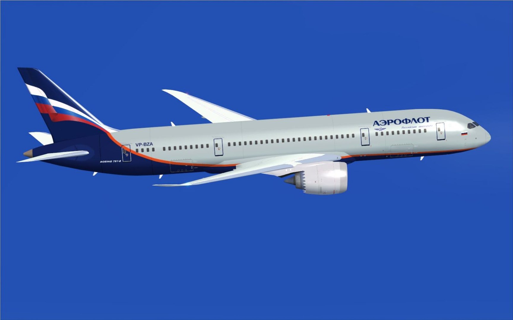 Aeroflot 787 Dream Liner 3d Max