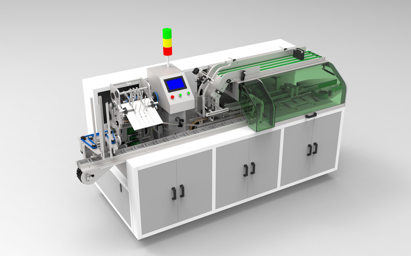 Automatic High-Speed Cartoning Machine 3D Model - TurboSquid 1828309