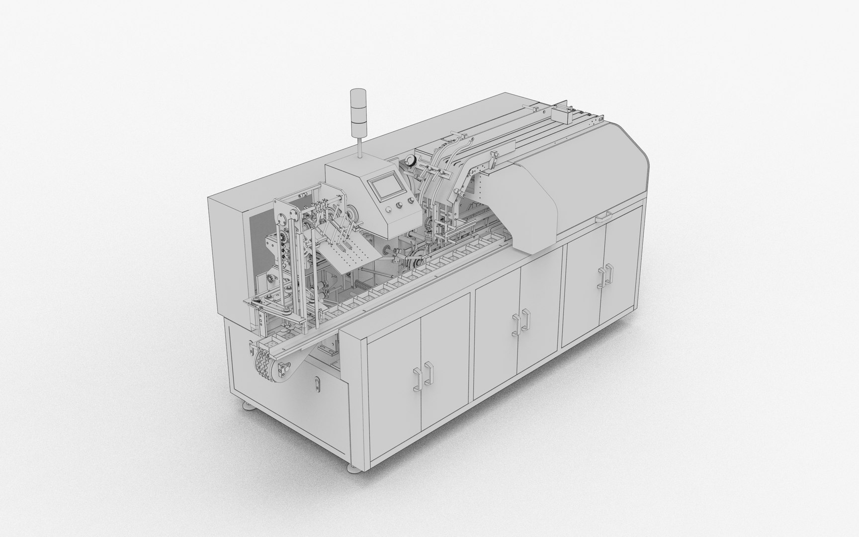 Automatic High-Speed Cartoning Machine 3D Model - TurboSquid 1828309
