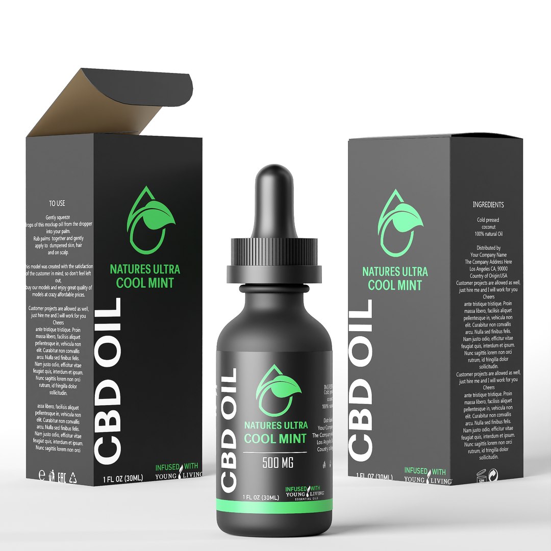 3D CBD Oil Natures Ultra Cool Mint - TurboSquid 2286069