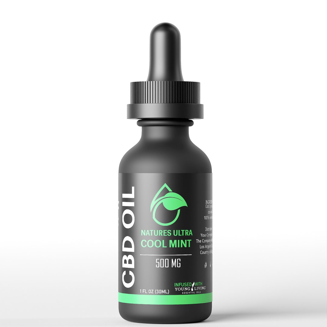 3D CBD Oil Natures Ultra Cool Mint - TurboSquid 2286069