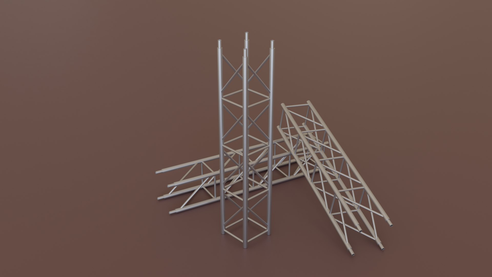Steel Pipe Grid Stand Model - TurboSquid 1749666