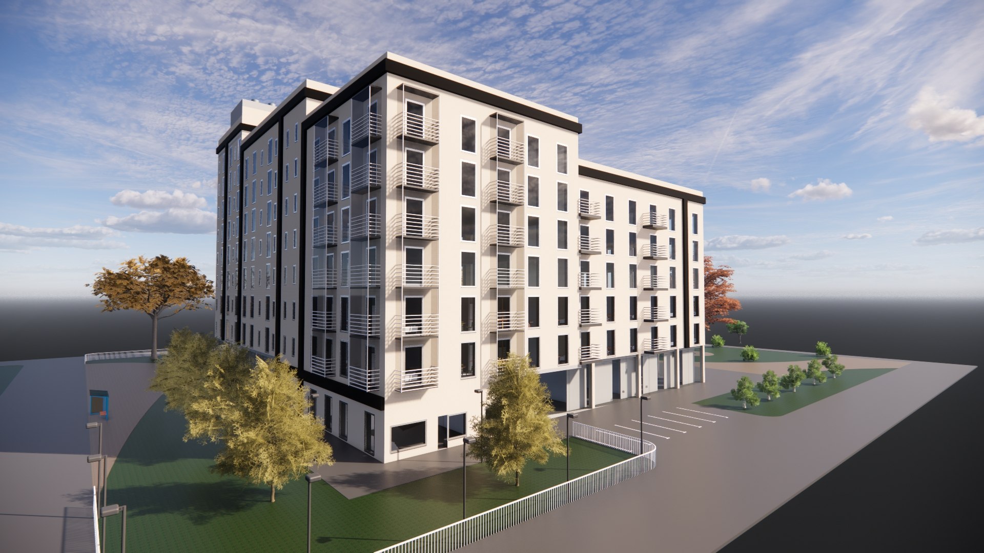 Multi-storey Building 3D - TurboSquid 2201321