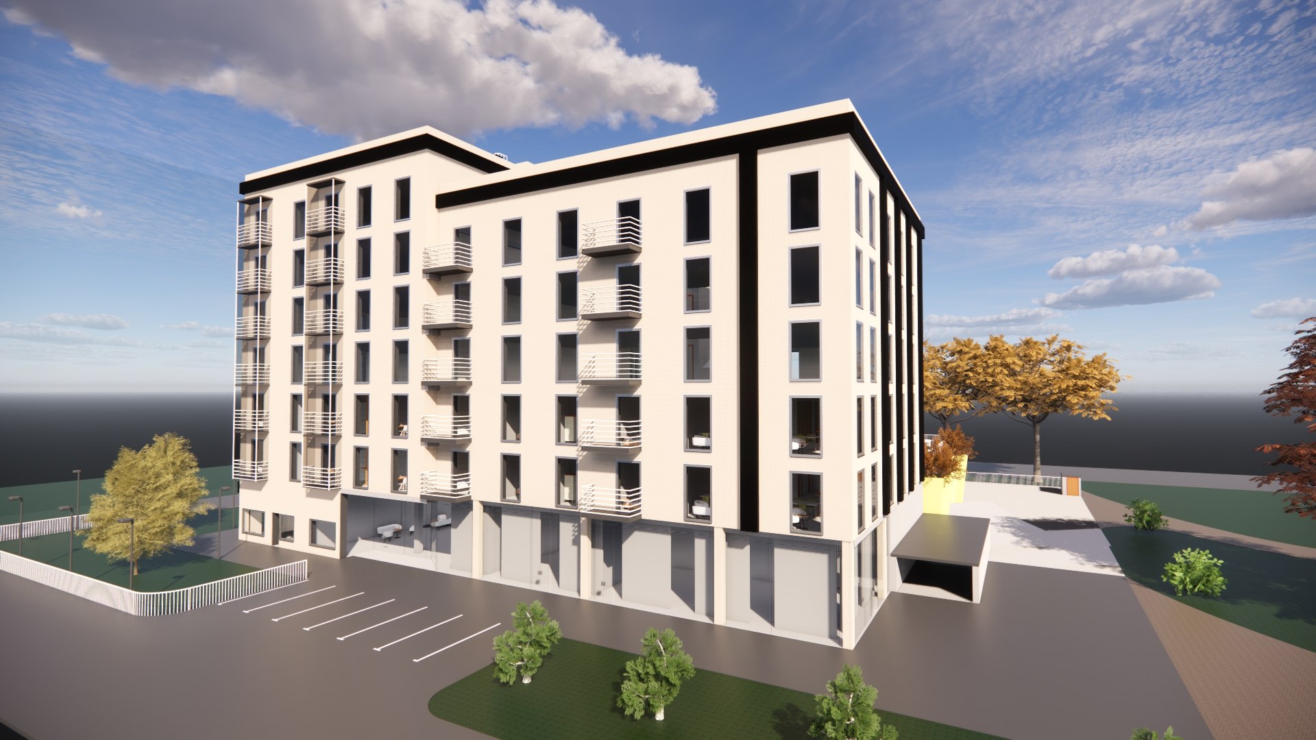 Multi-storey Building 3D - TurboSquid 2201321