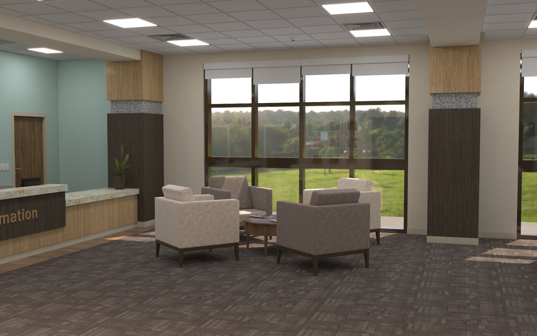 3D Hospital Lobby model - TurboSquid 2139942