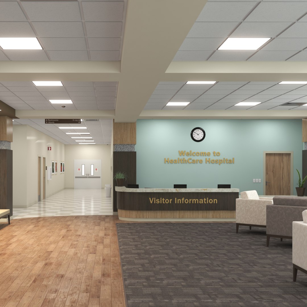 3D Hospital Lobby model - TurboSquid 2139942