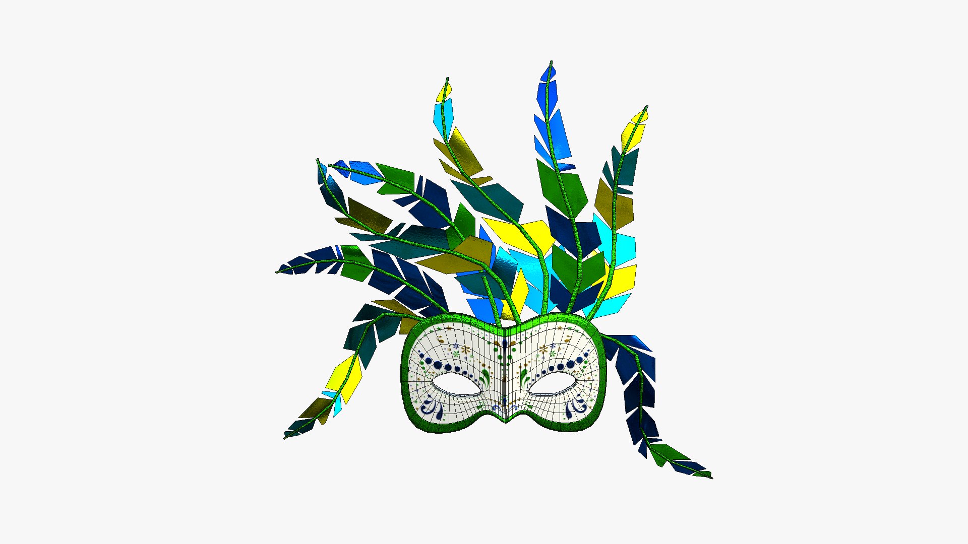 3D Model Carnival Mask J03 Brazilian - Costume Character Design ...