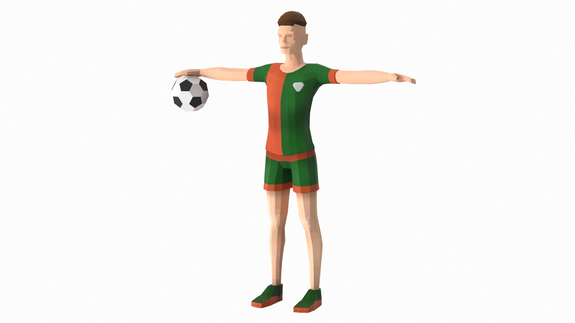 Football Player Low Poly Rigged For Maya 3D Model - TurboSquid 2189625