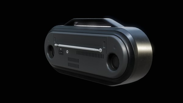 modelo 3d Radio Moderna Panasonic RX-D500 PBR - TurboSquid 2171215