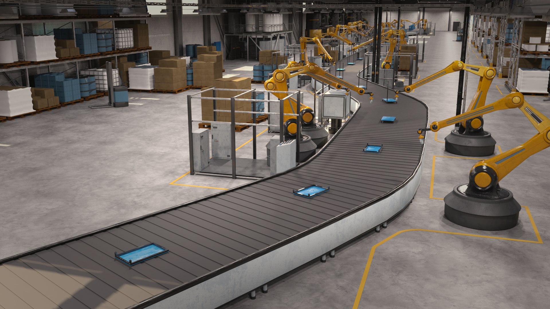 Production Line 3D Model - TurboSquid 2226325