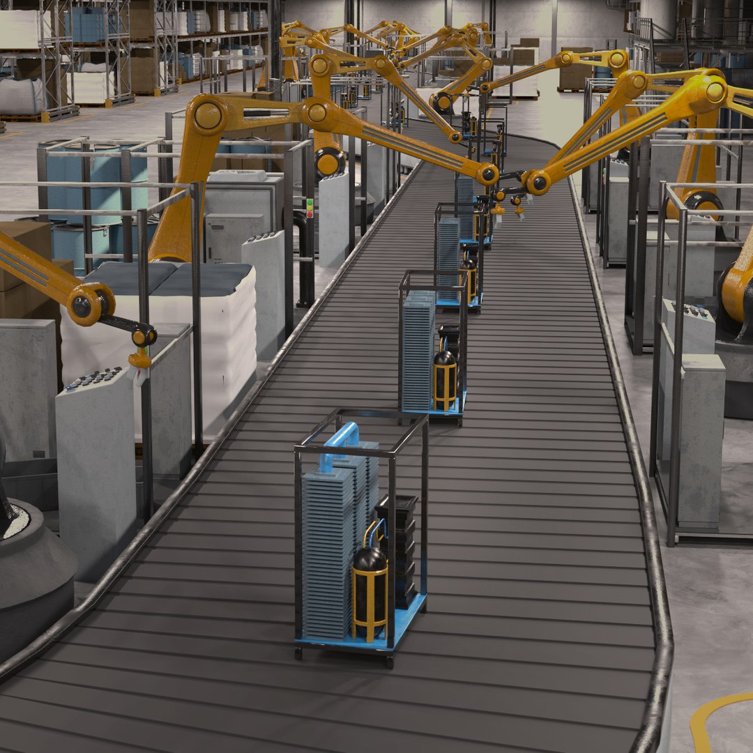 Production Line 3D Model - TurboSquid 2226325