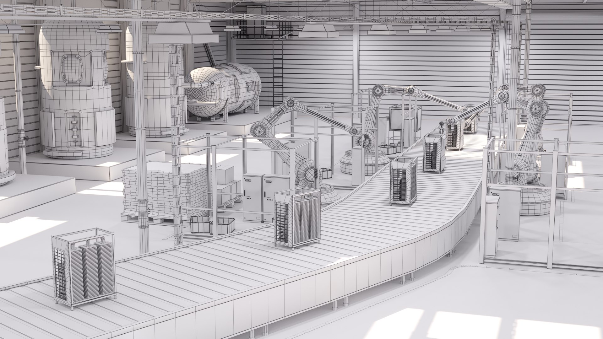 Production Line 3D Model - TurboSquid 2226325