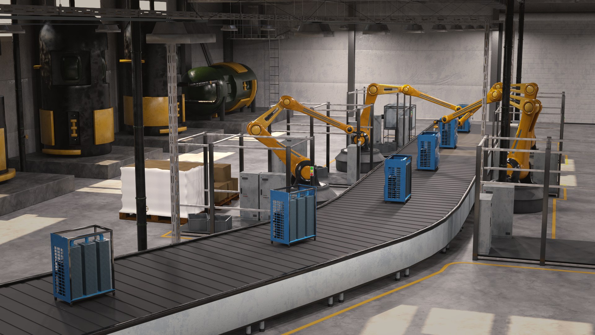 Production Line 3D Model - TurboSquid 2226325