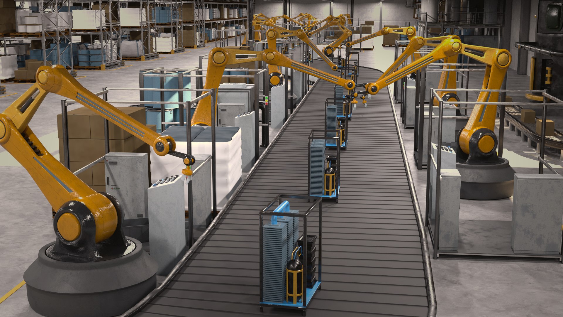 Production Line 3D Model - TurboSquid 2226325