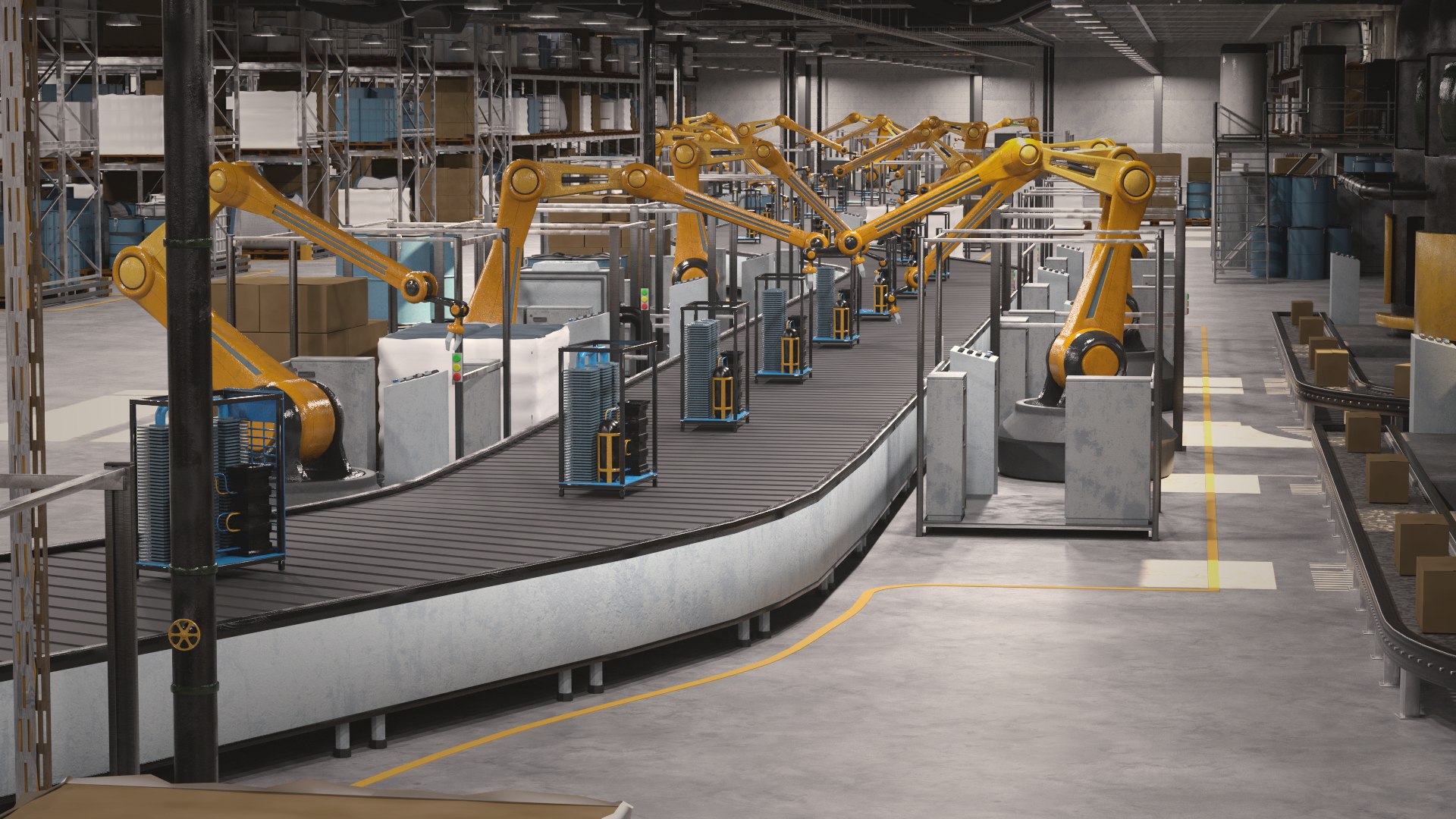 Production Line 3D Model - TurboSquid 2226325