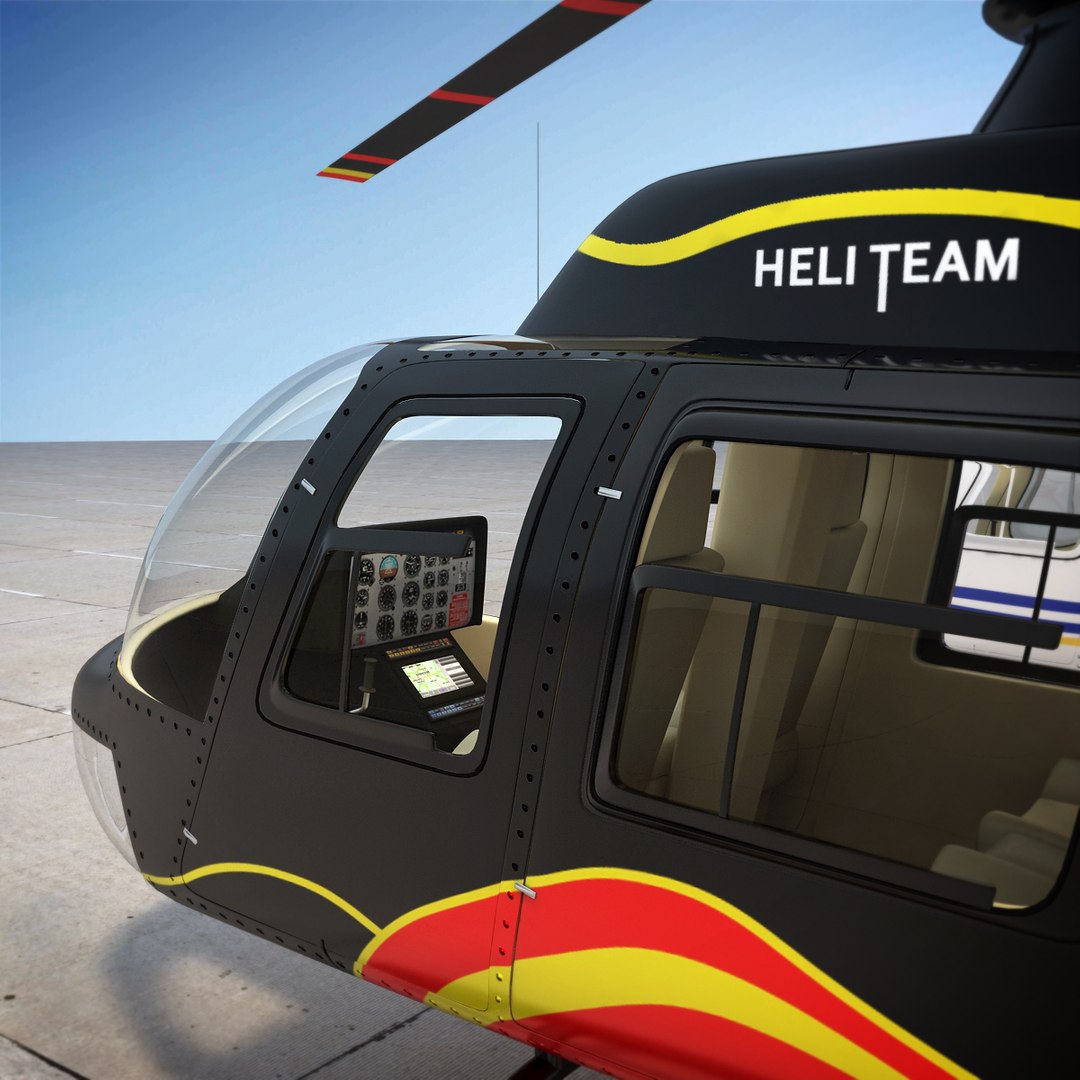 Jet Bell Ranger Helicopter 3d 3ds