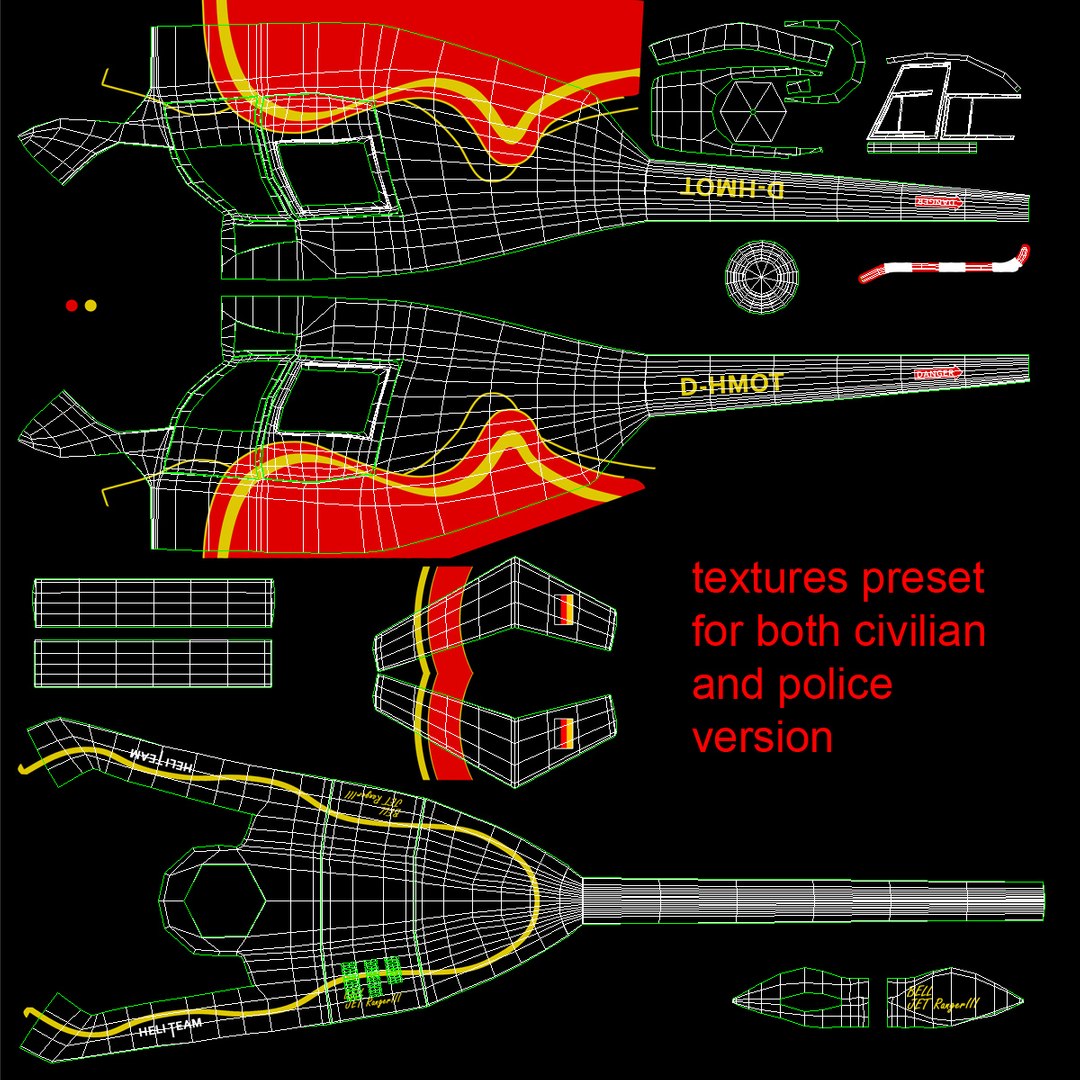 Jet Bell Ranger Helicopter 3d 3ds