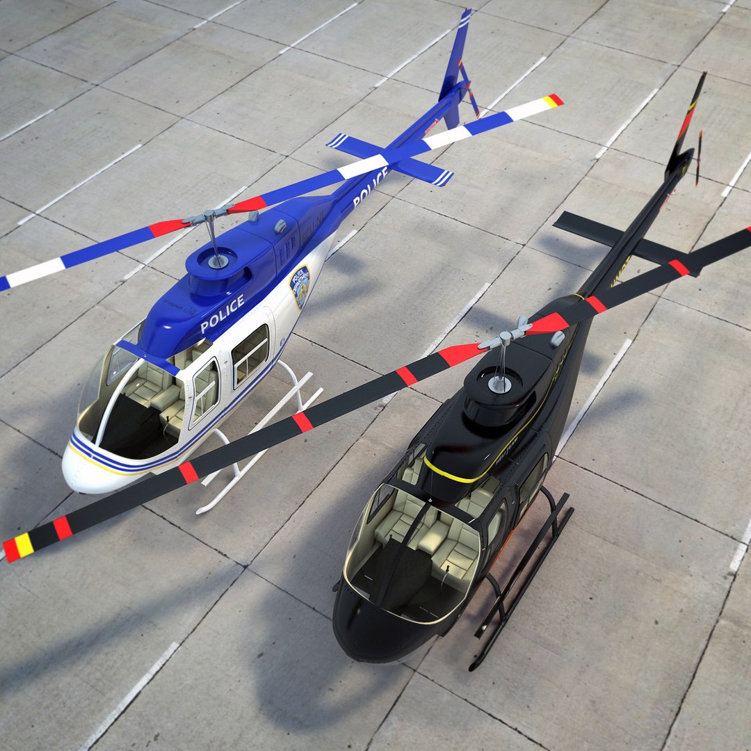 Jet Bell Ranger Helicopter 3d 3ds