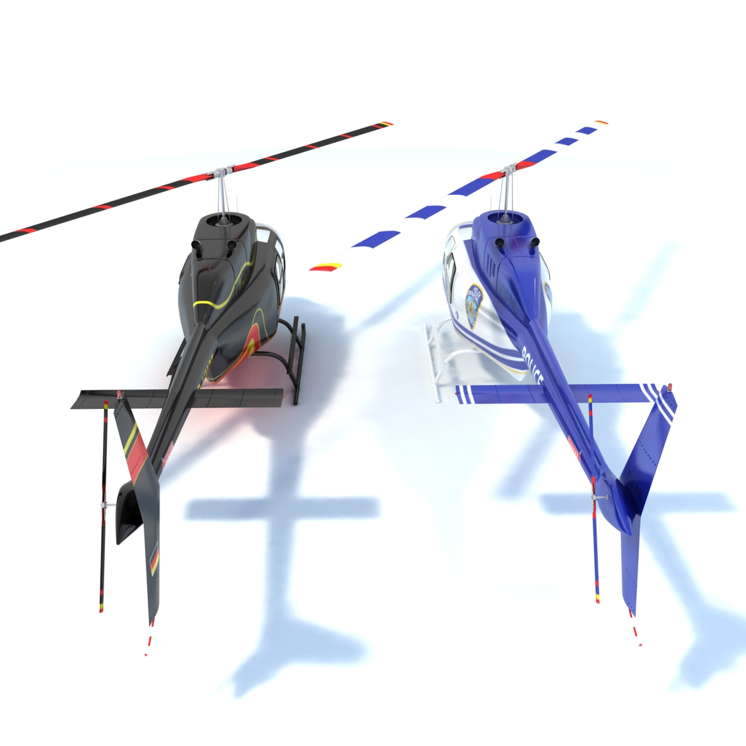 Jet Bell Ranger Helicopter 3d 3ds