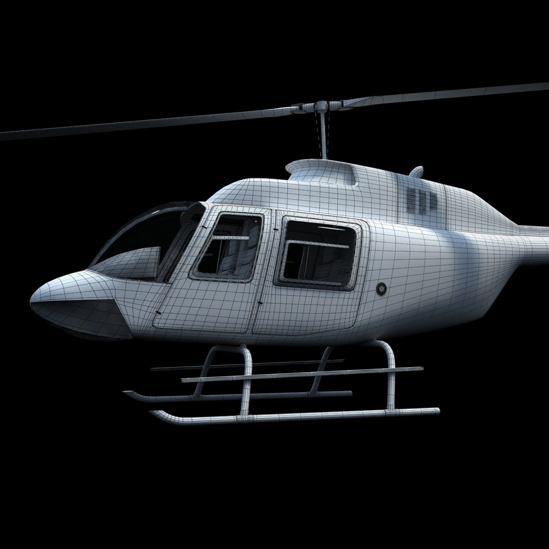 Jet Bell Ranger Helicopter 3d 3ds