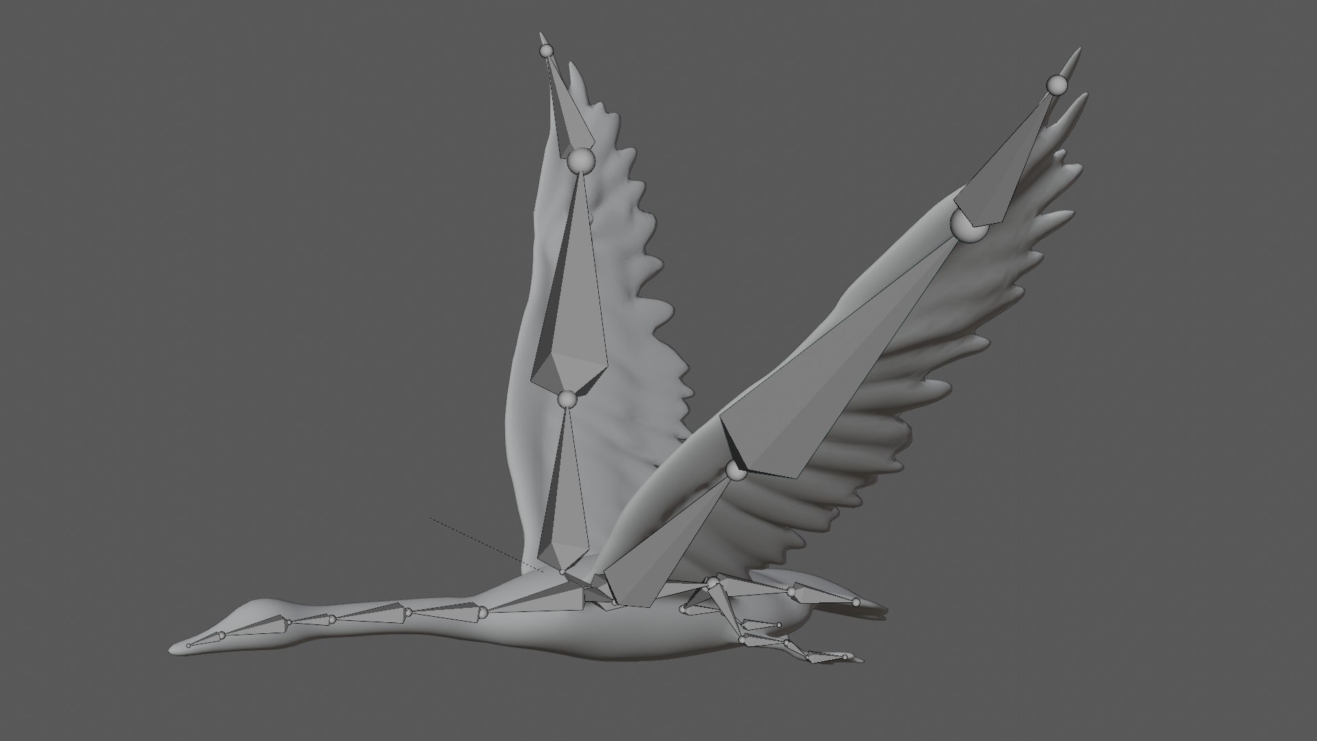 Fully Rigged Low Poly Flying Swan 3D Model - TurboSquid 1746511