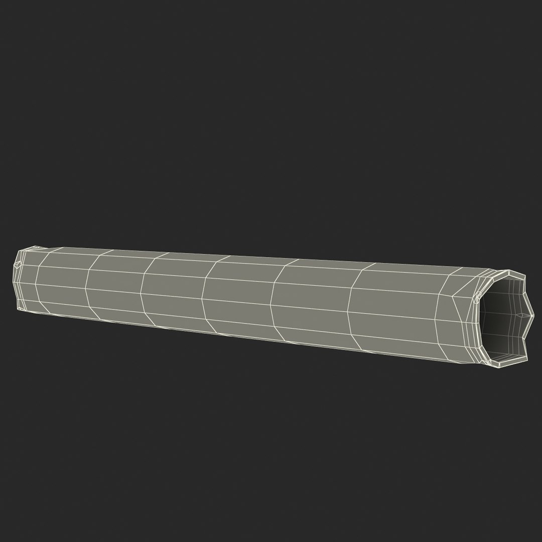 3d Broken Iron Pipe Modeled