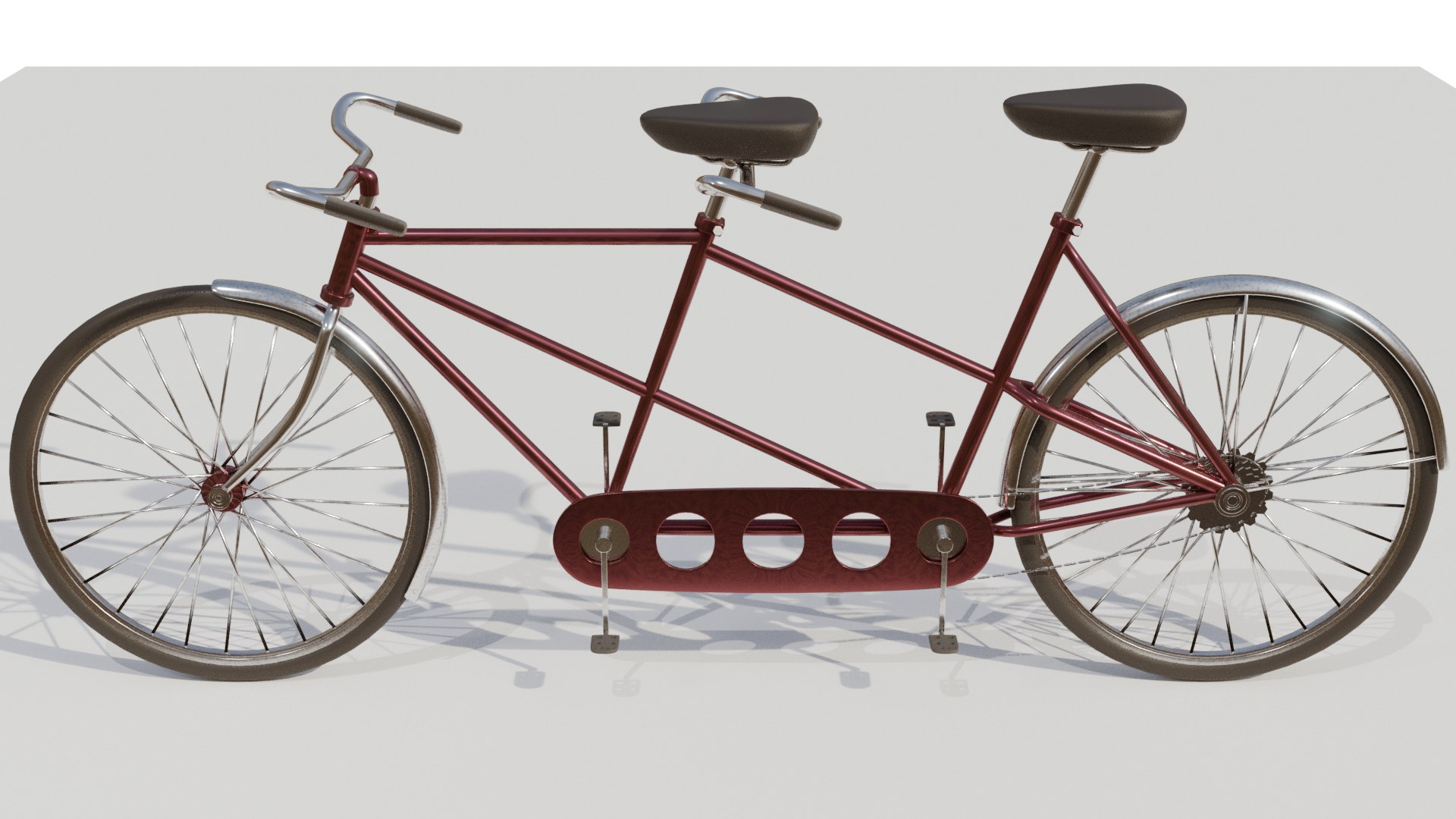 3D Oldschool Tandem Bicycle - TurboSquid 1614625