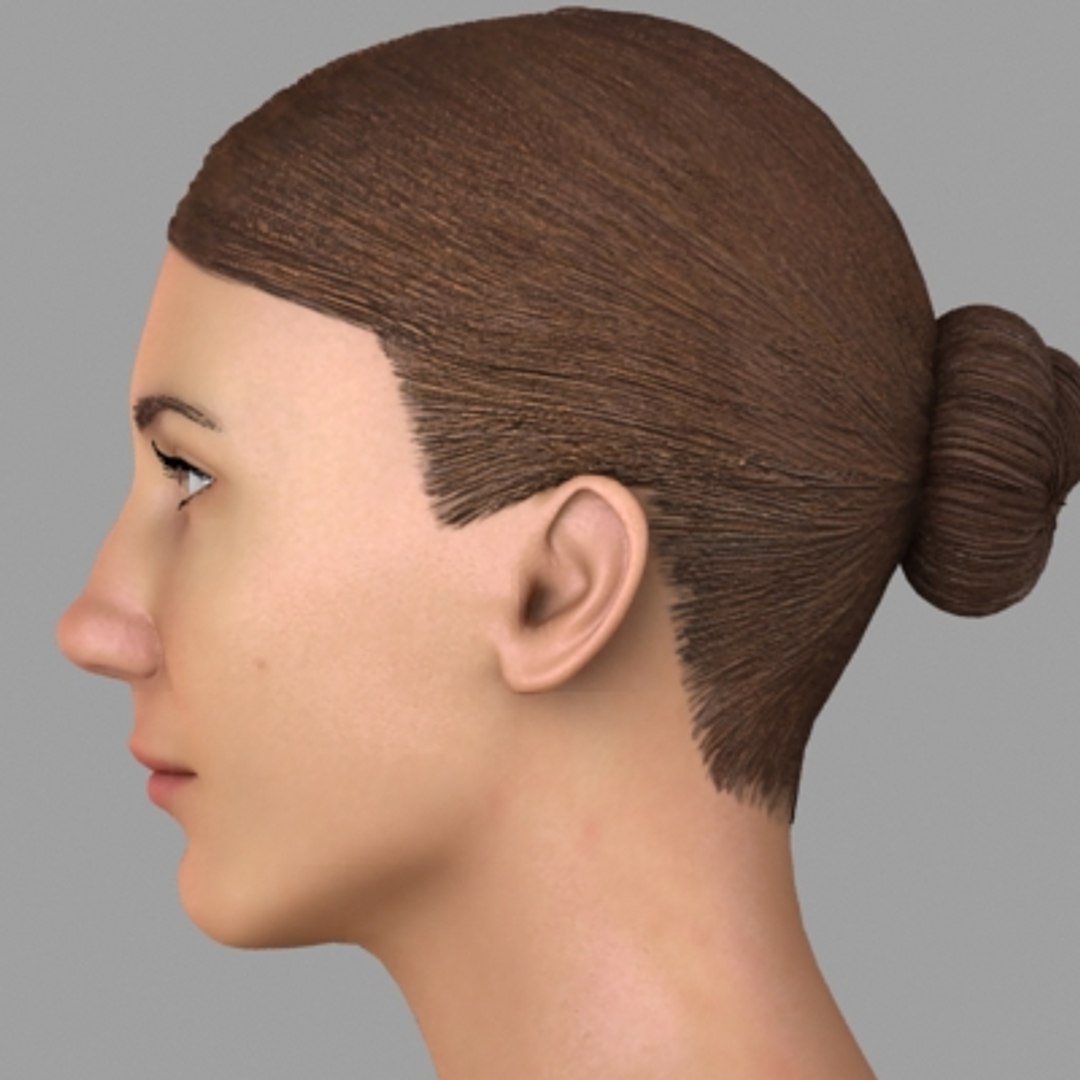 3d Realistic Female Head Model
