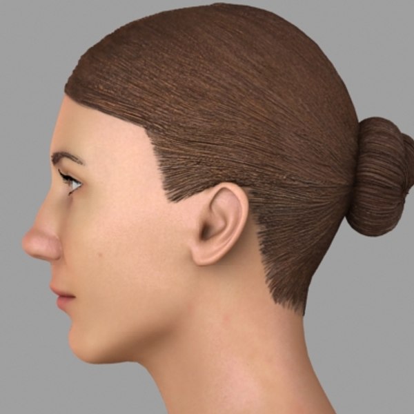 3d realistic female head model