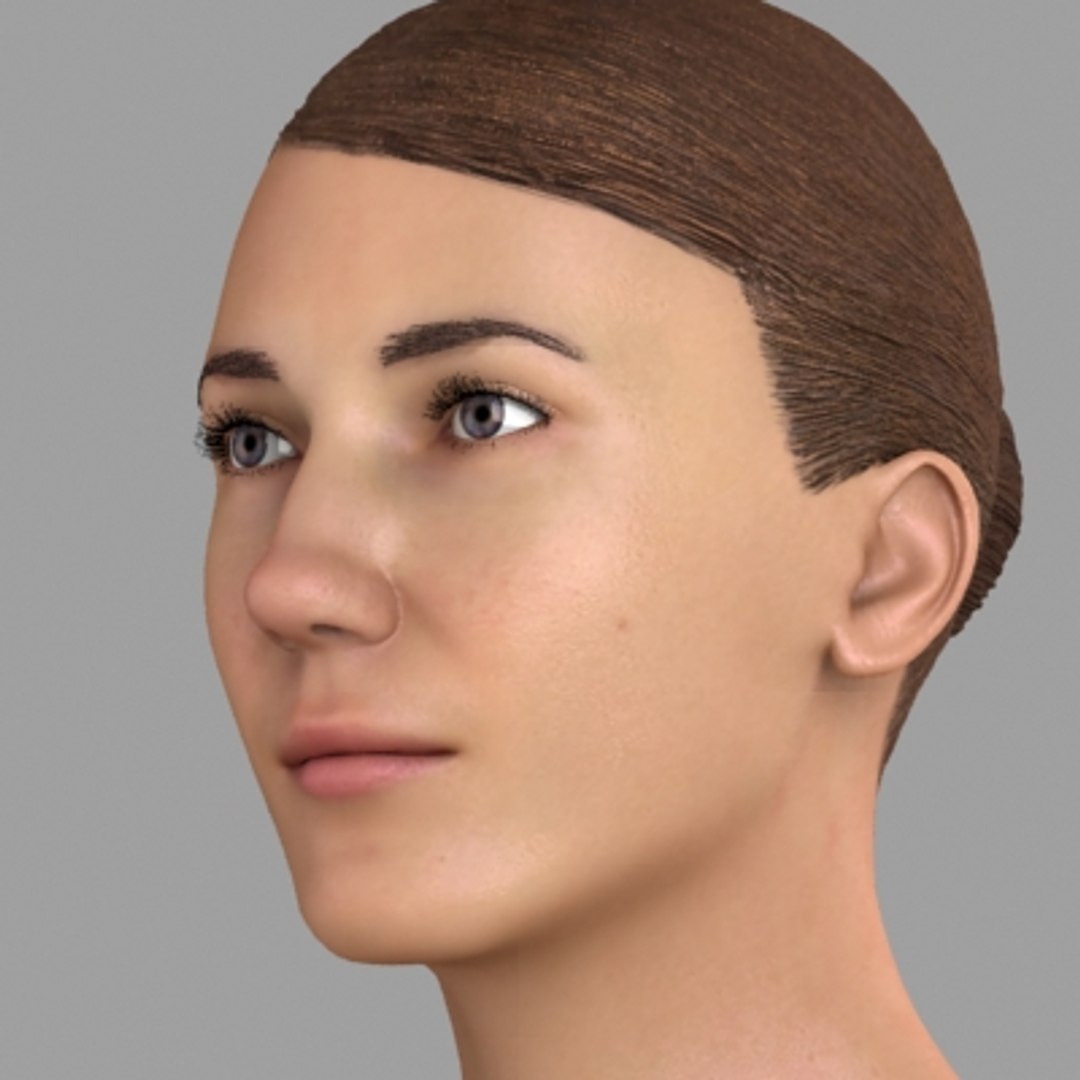 3d Realistic Female Head Model