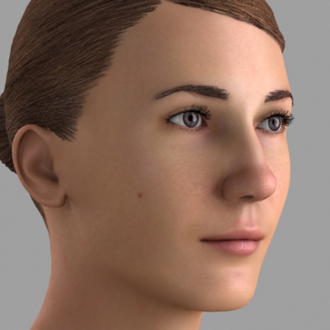 3d Realistic Female Head Model
