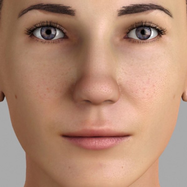 3d realistic female head model