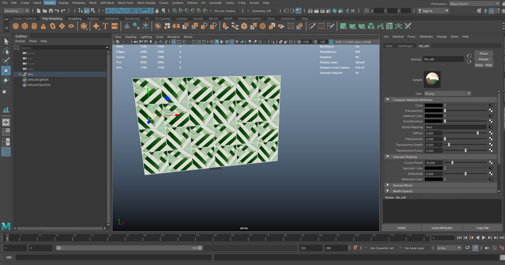 3D Green Tiles AR VR PBR Model - TurboSquid 2007604