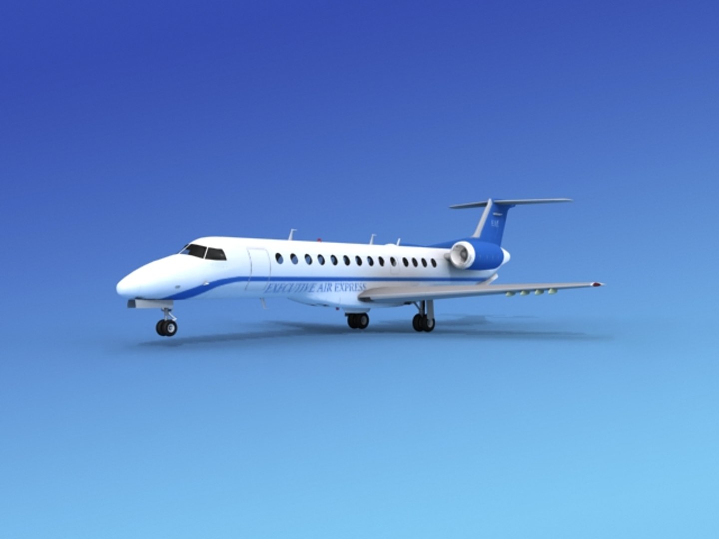 embraer erj 3d model
