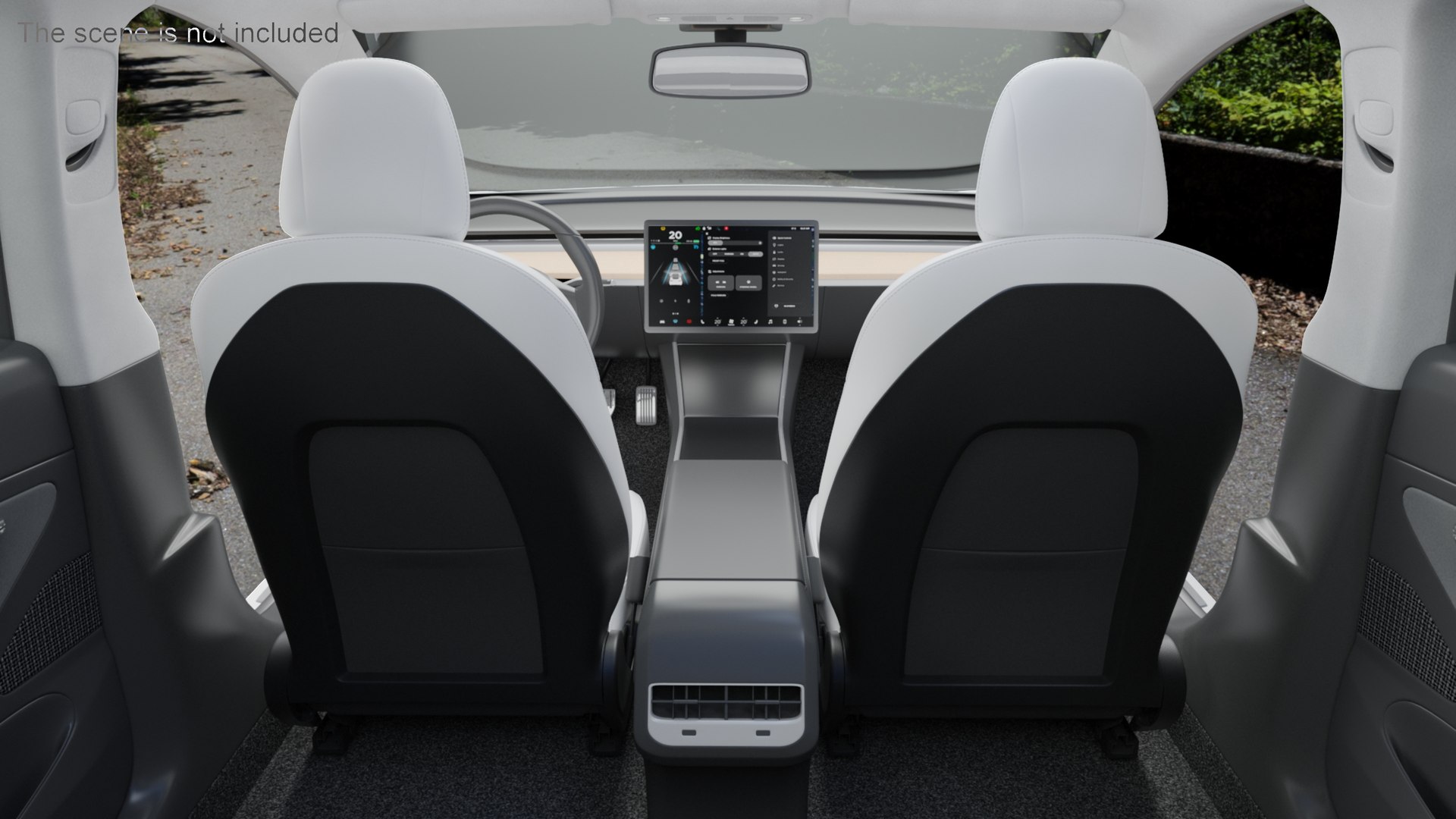 3D Tesla Model 3 Driver Seat White Leather - TurboSquid 2174299