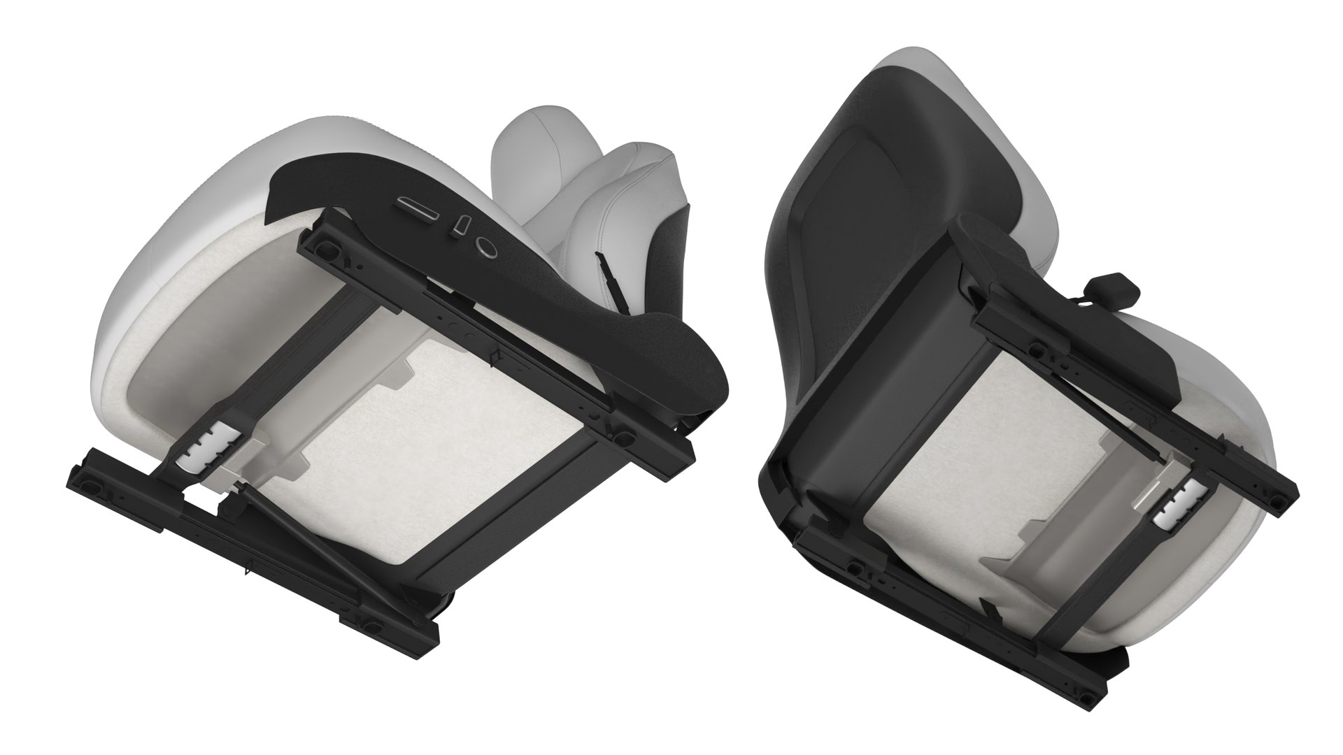 3D Tesla Model 3 Driver Seat White Leather - TurboSquid 2174299