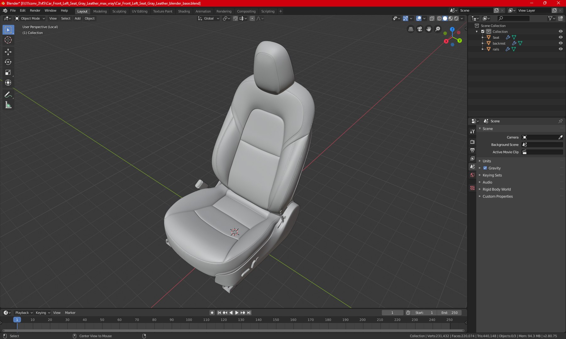 3D Tesla Model 3 Driver Seat White Leather - TurboSquid 2174299