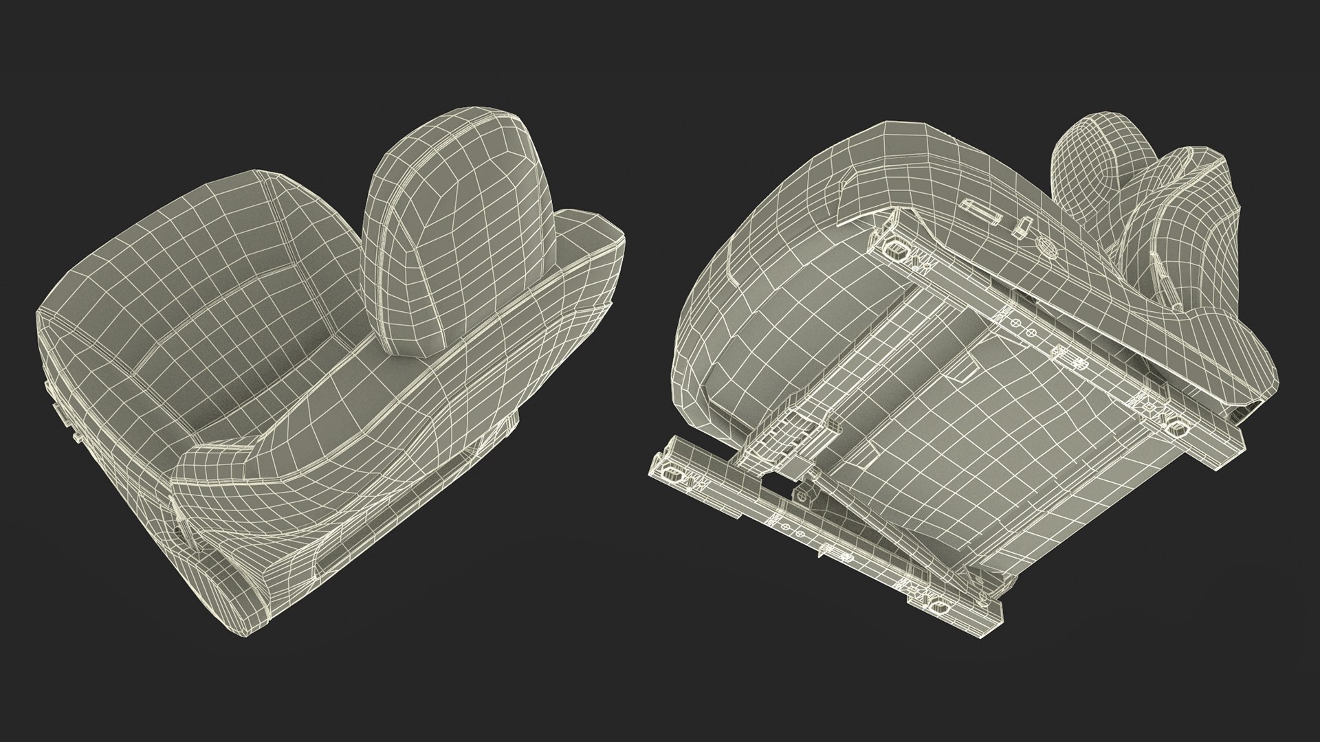 3D Tesla Model 3 Driver Seat White Leather - TurboSquid 2174299