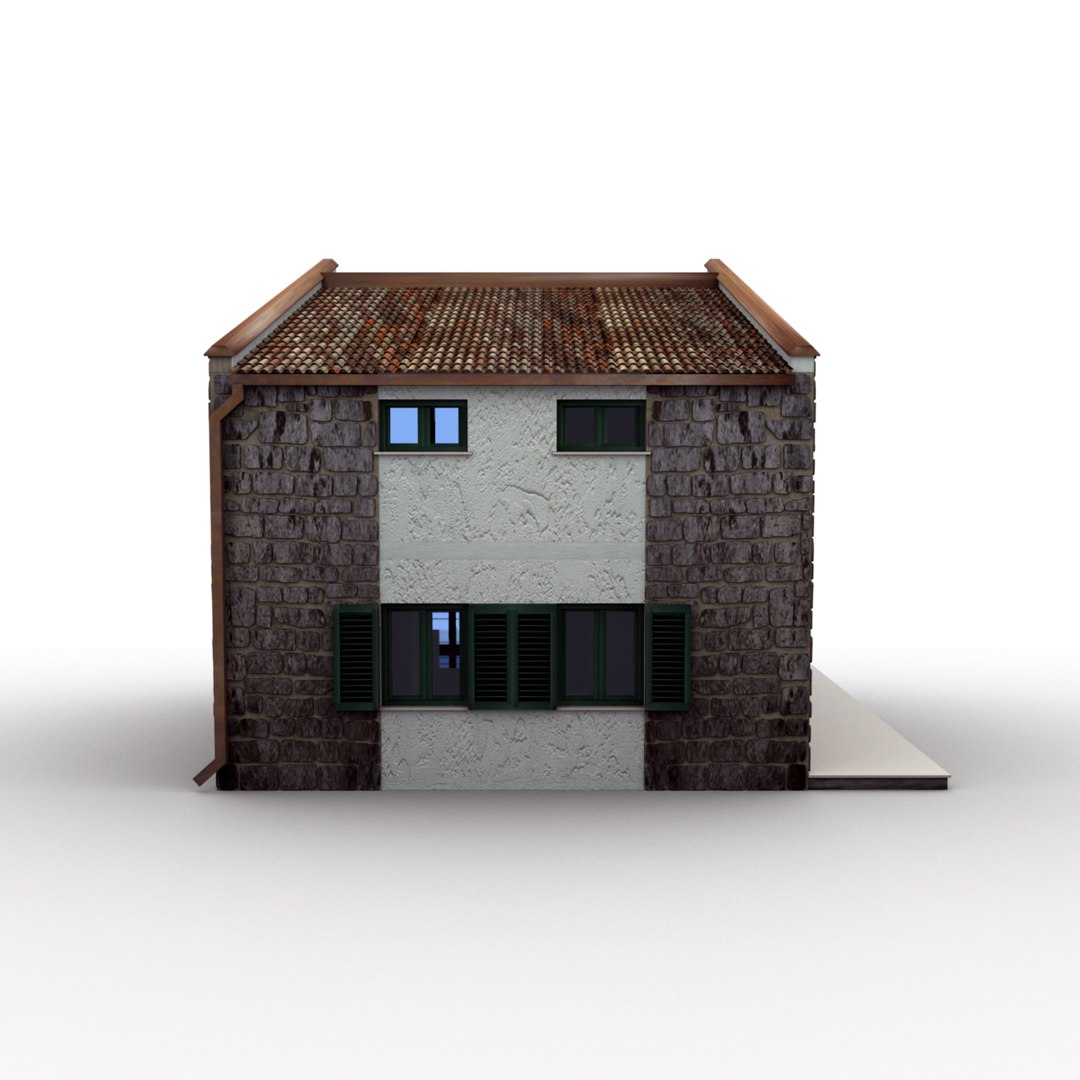 3d Stone House Model