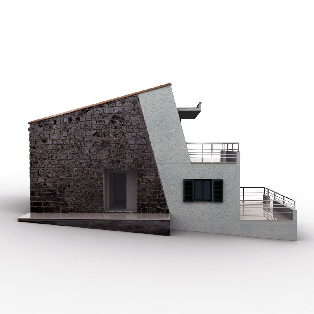 3d Stone House Model