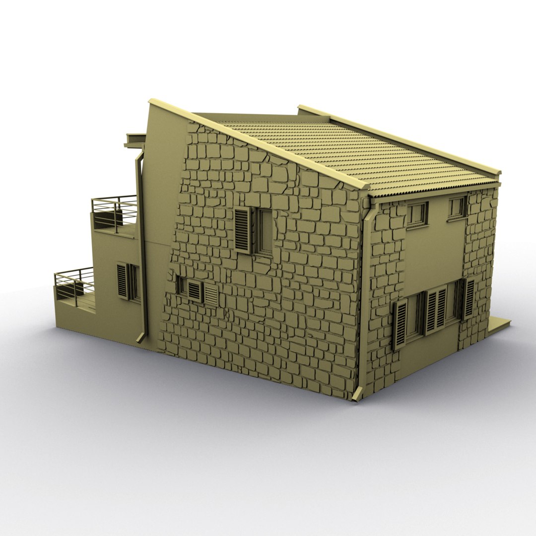 3d Stone House Model