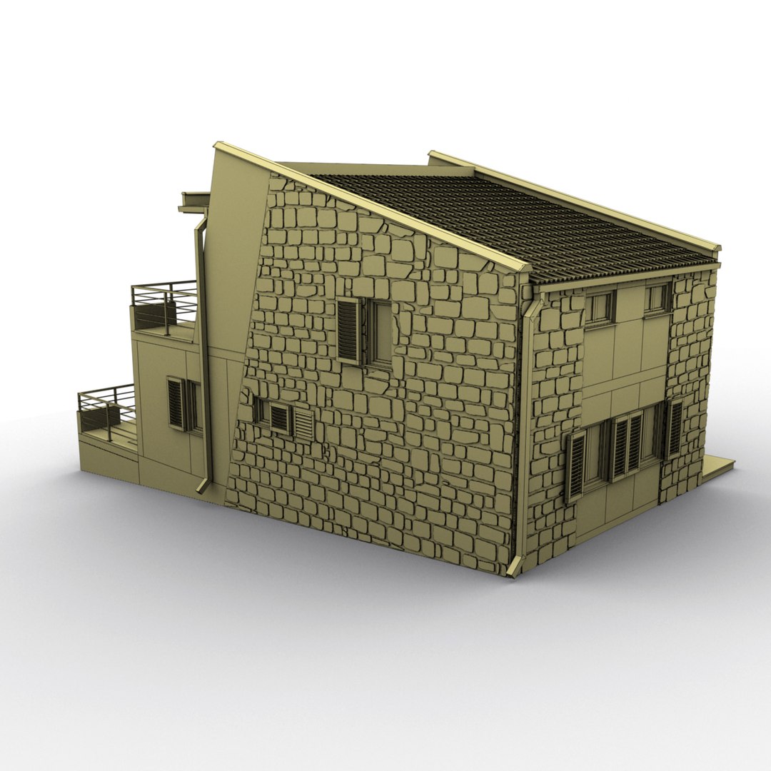 3d Stone House Model