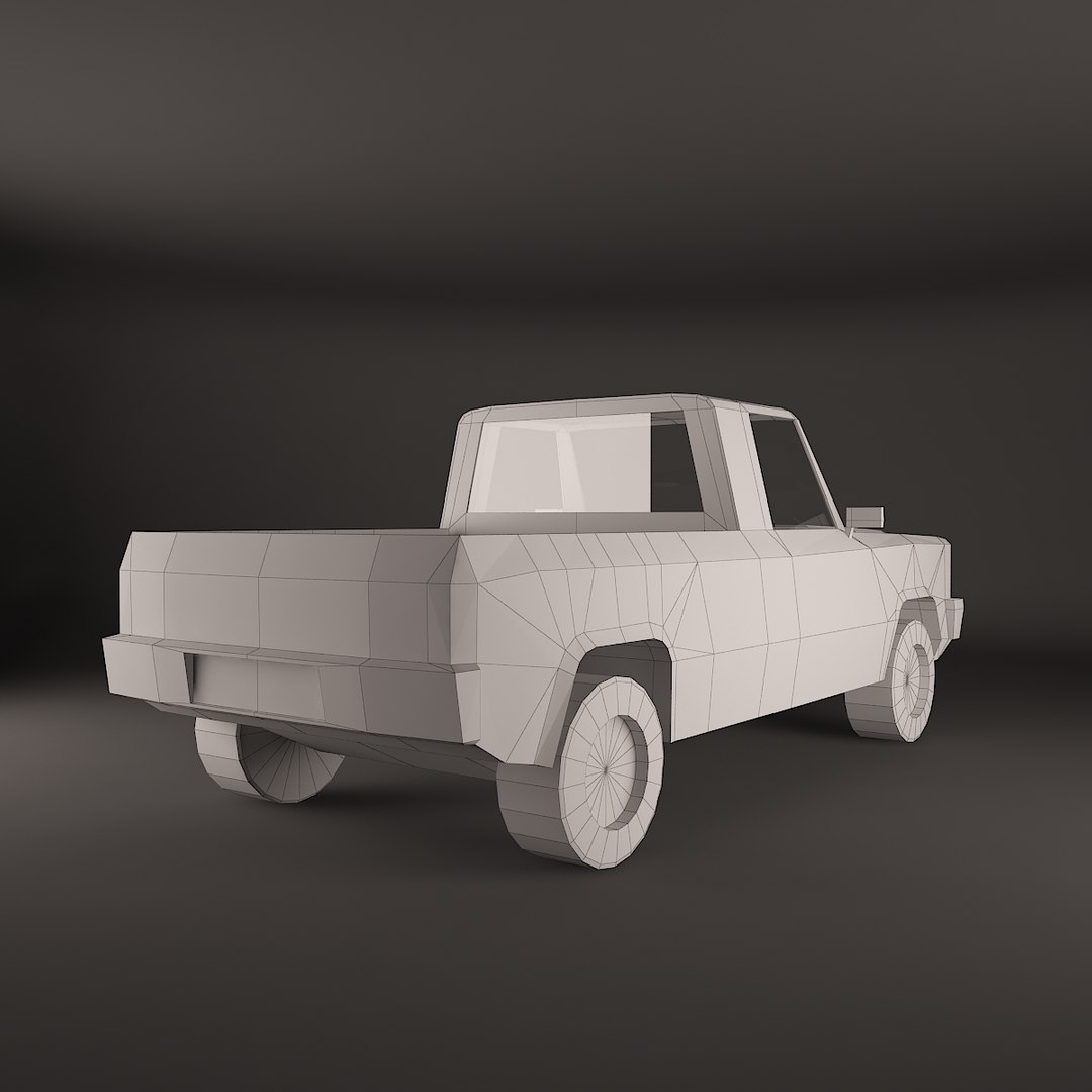simple pickup truck 3d model