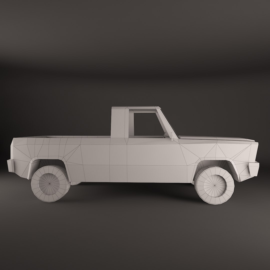 simple pickup truck 3d model