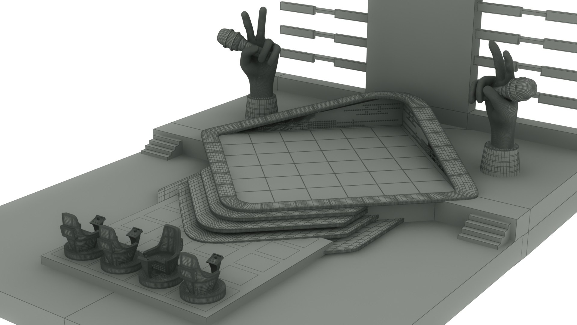 The Voice Stage 3D Model - TurboSquid 1717585