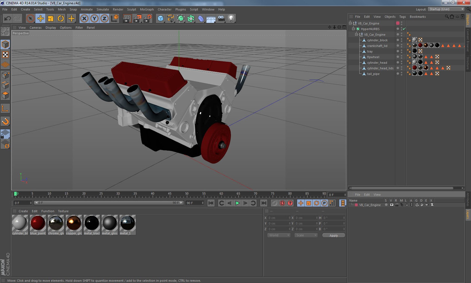 3D V8 Car Engine - TurboSquid 1300143