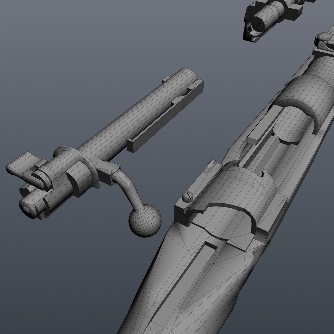 3d Model Kar98k Rifle