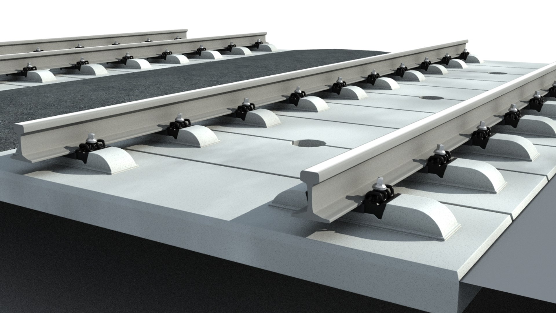 Max Gauge Railway Tracks Nonbalasted